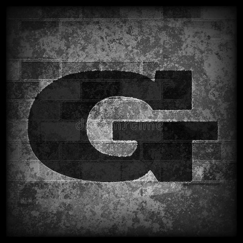 Monogram G street art stock illustration. Illustration of damage ...