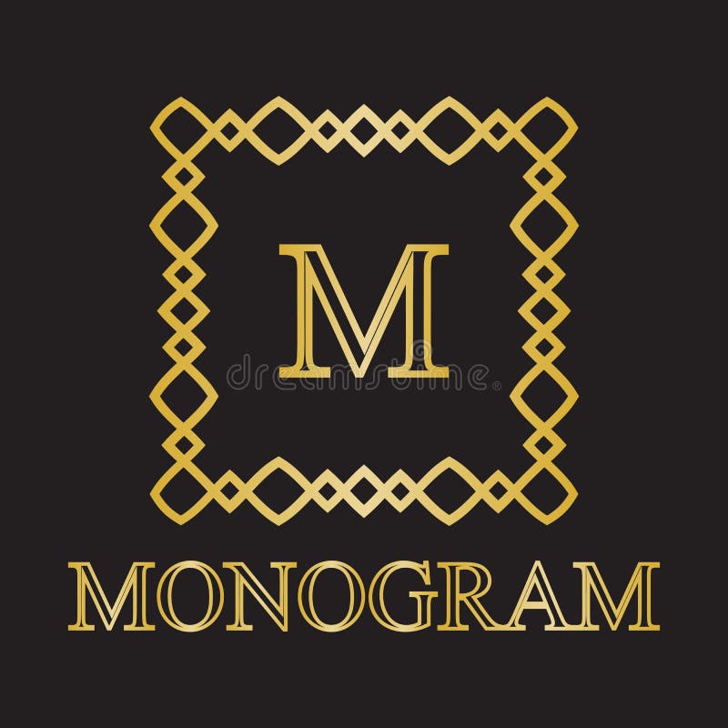 Monogram icon stock vector. Illustration of design, crest - 102755528