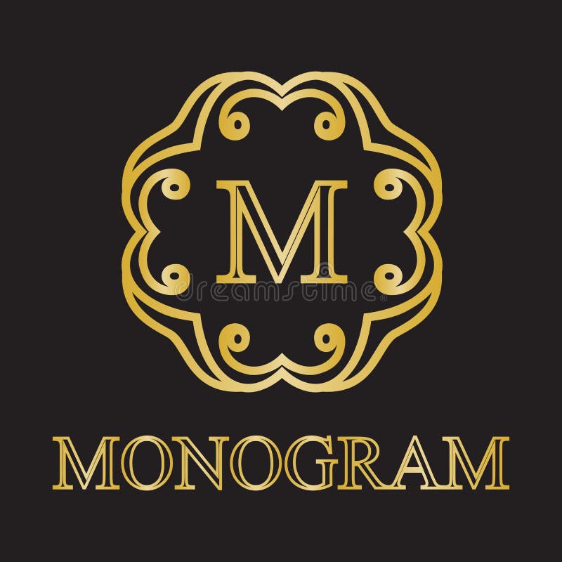 Monogram icon stock vector. Illustration of jewelery - 102756083