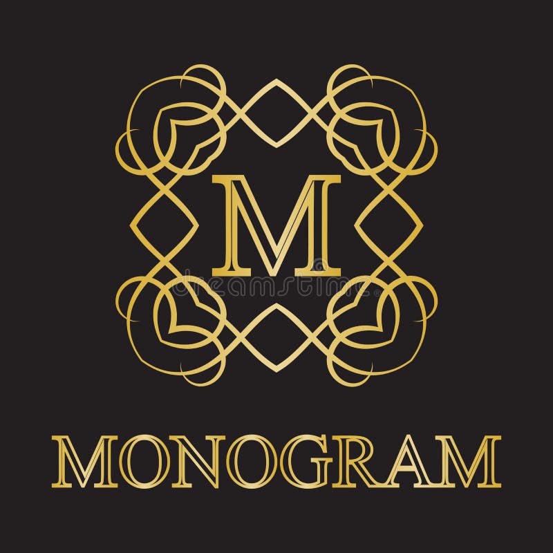 Monogram icon stock illustration. Illustration of element - 102756096