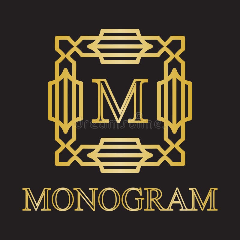 Monogram icon stock illustration. Illustration of hipster - 102756234