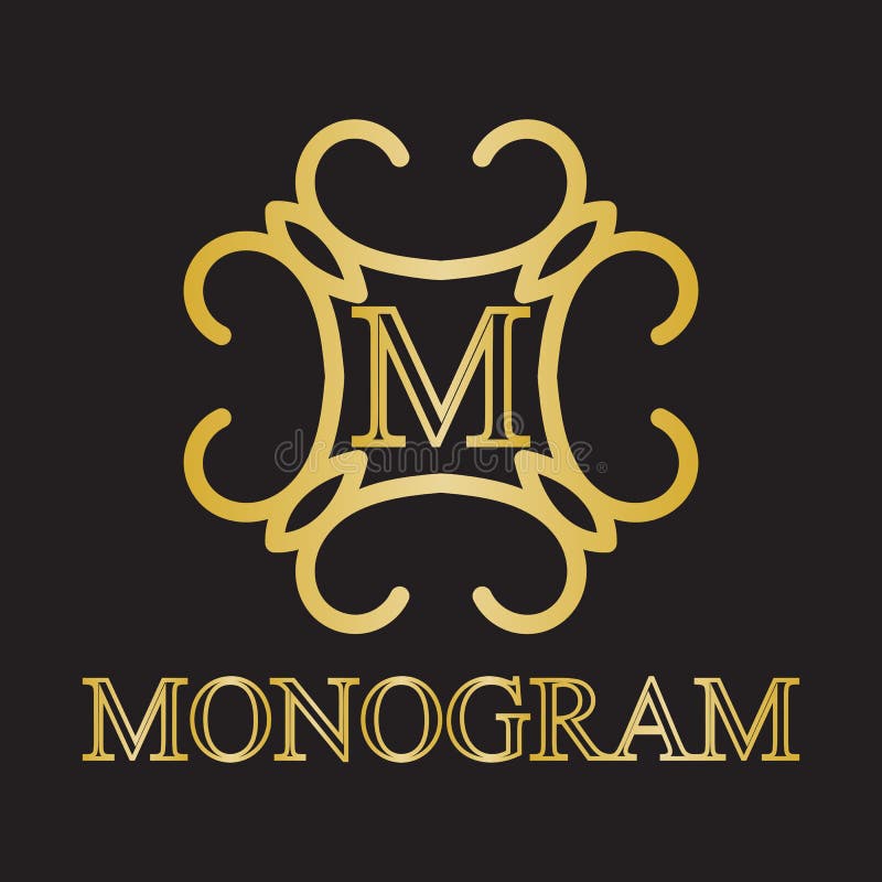 Monogram icon stock illustration. Illustration of logo - 102755212