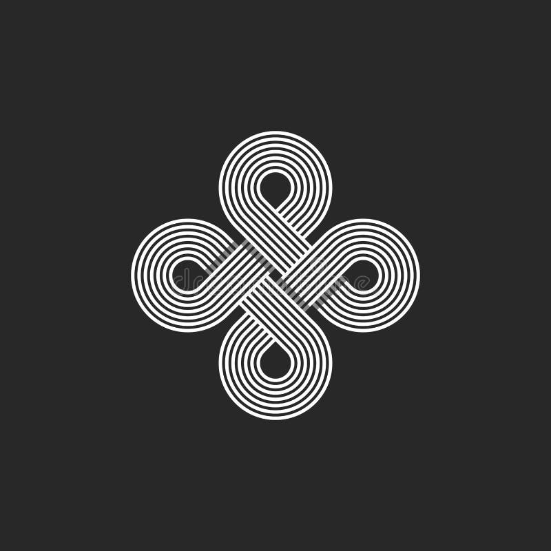 Monogram Infinity Logo, Geometric Linear Loop Design Element, Parallel ...