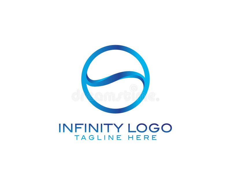 Monogram in Infinity Shape Logo Design. Stock Vector - Illustration of ...