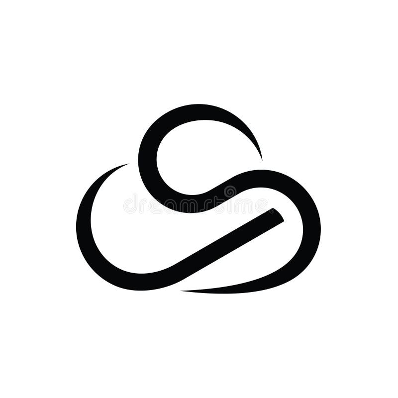 Monogram of Initial CS Cloud, Logo Design Vector Template. Stock ...
