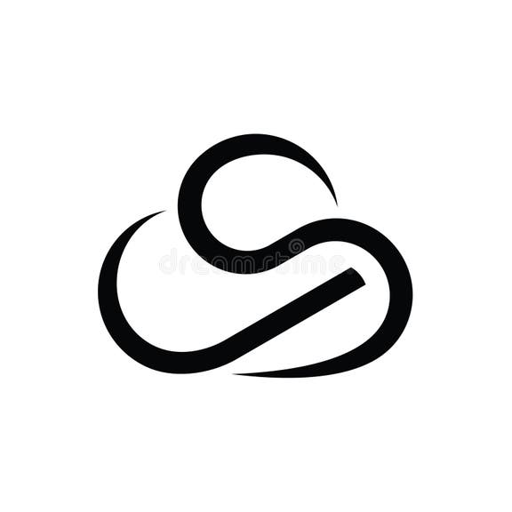 Monogram of Initial CS Cloud, Logo Design Vector Template. Stock ...