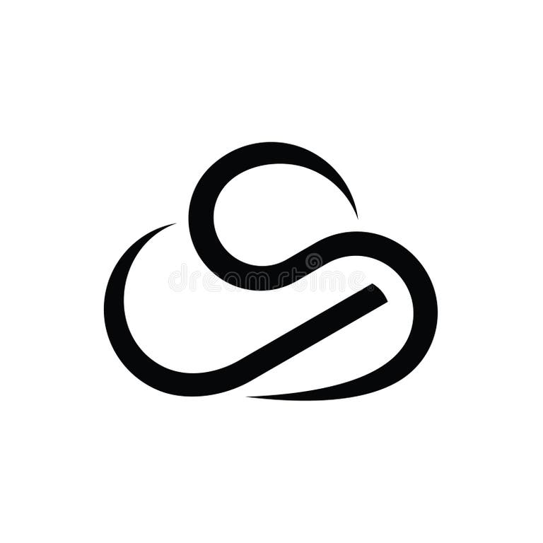 Monogram of Initial CS Cloud, Logo Design Vector Template. Stock ...