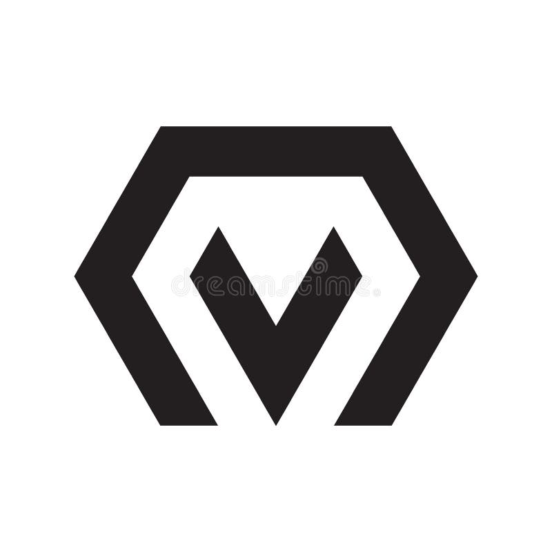 Monogram Initial Letter V Logo Geometric Symbol for Icon or Logo ...