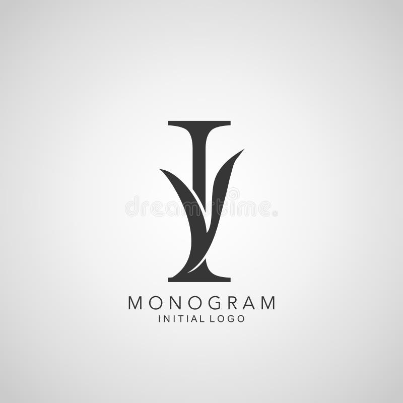 Monogram Initial Logo Letter I. Simple Vector Design Concept Abstract ...