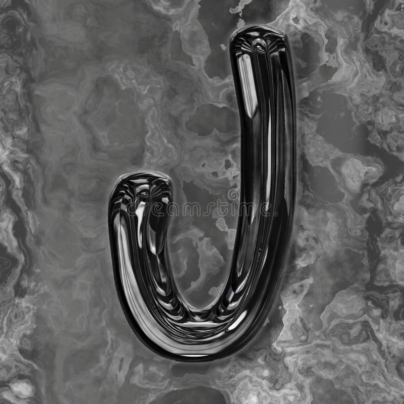 Monogram J black marble stock illustration. Illustration of uppercase ...