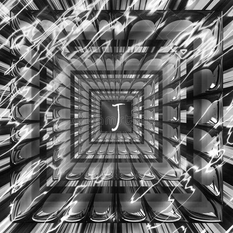 Monogram J electric storm stock illustration. Illustration of electric ...