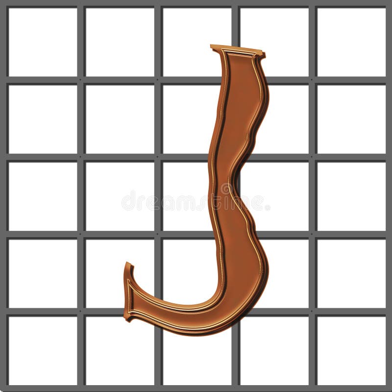 Monogram J metallic stock illustration. Illustration of craftsmanship ...