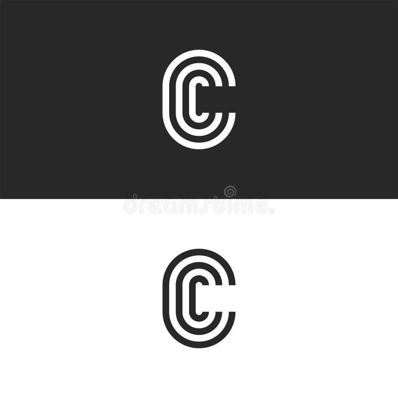 Monogram Letter C Logo CCC Crest Initials Business Card Emblem ...