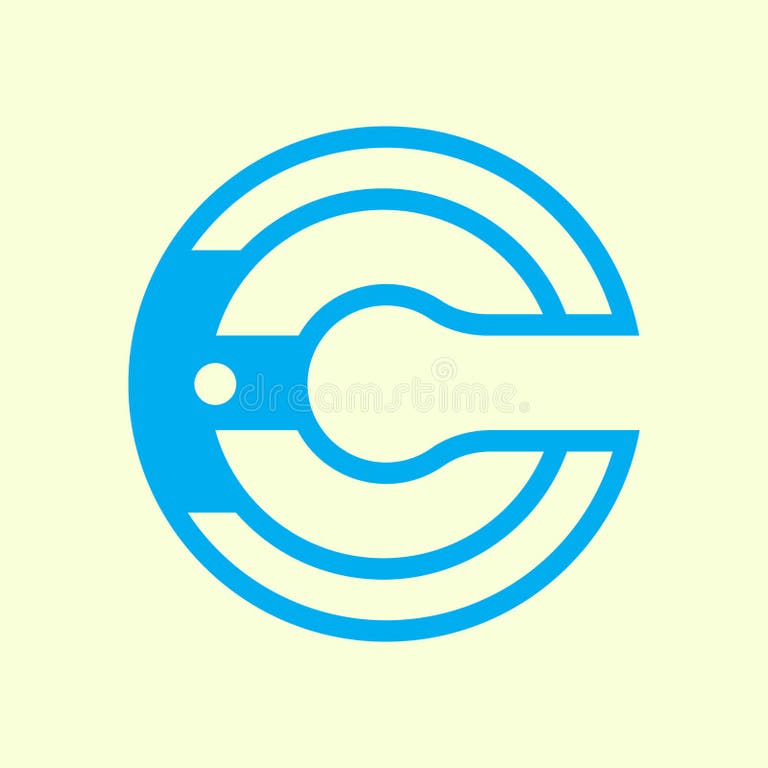 Monogram Letter C Logo Lines Shape Design Stock Vector - Illustration ...