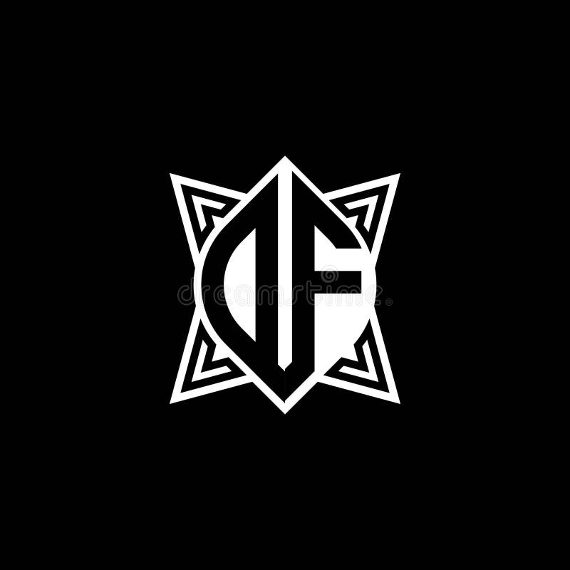 Of Monogram Letter Geometric Star Style Stock Vector - Illustration of ...