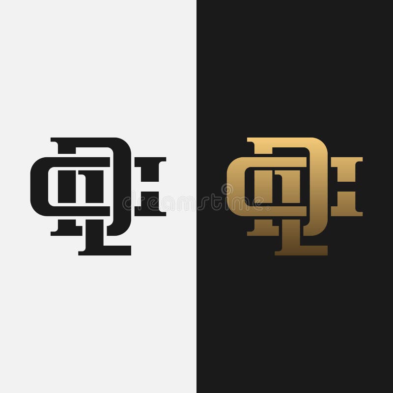 Monogram Letter Initial D L C DCL LDC CDL Logo Design Template Stock ...