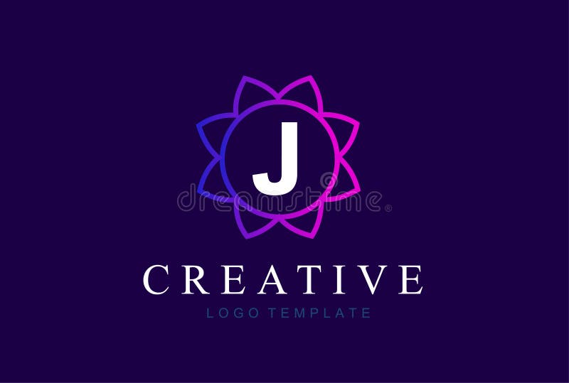 Monogram Letter J Initials Logo Stock Vector - Illustration of monogram ...