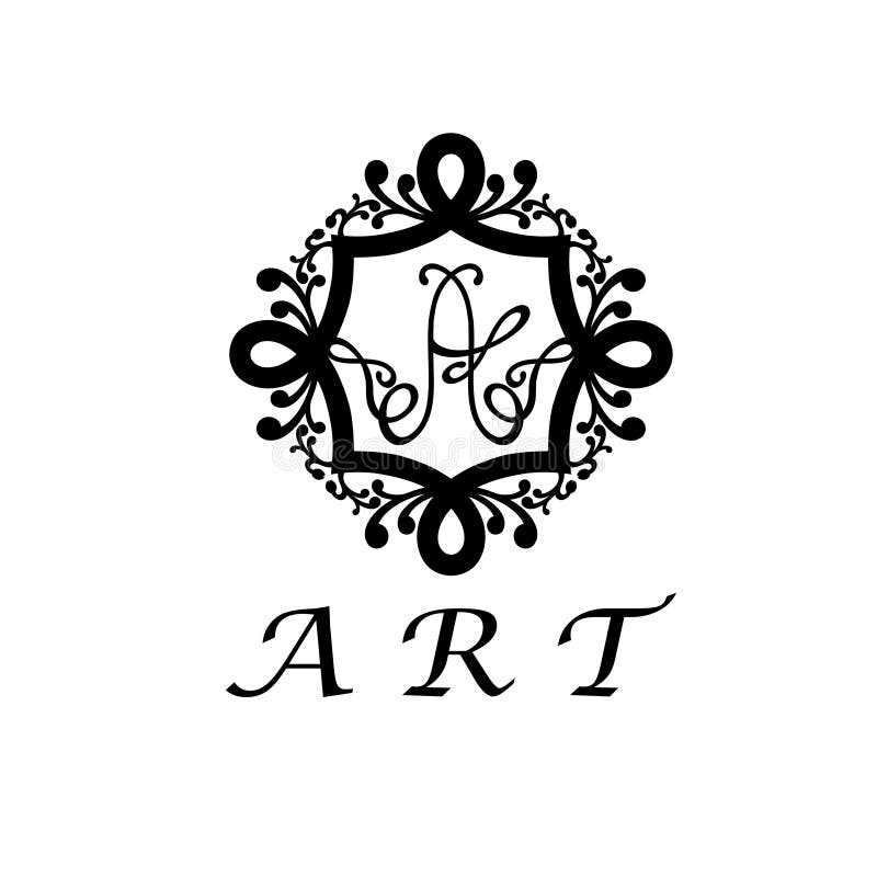 Monogram with the Letter in the Middle. Vector Stock Vector ...