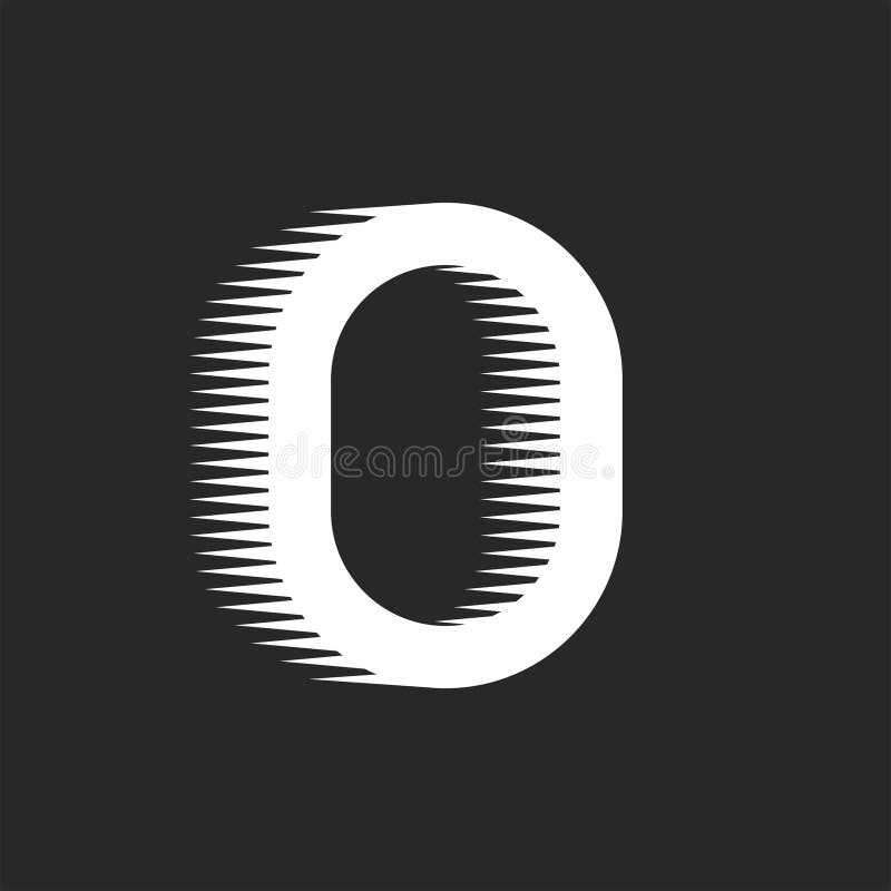 Monogram Letter O or Number Zero Logo with Fast Motion Effect, Identity ...