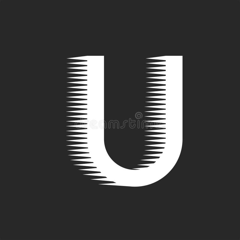 Monogram Letter U Logo with Fast Motion Effect, Identity Creative Tech ...