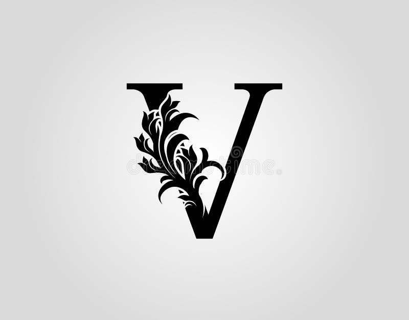 Monogram Letter V Luxury Logo Icon, Vintage Deco V Letter Vector Design ...