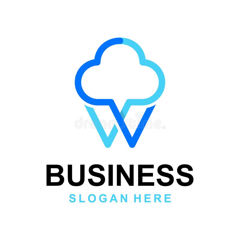 Cloud Logo W Stock Illustrations – 235 Cloud Logo W Stock Illustrations ...