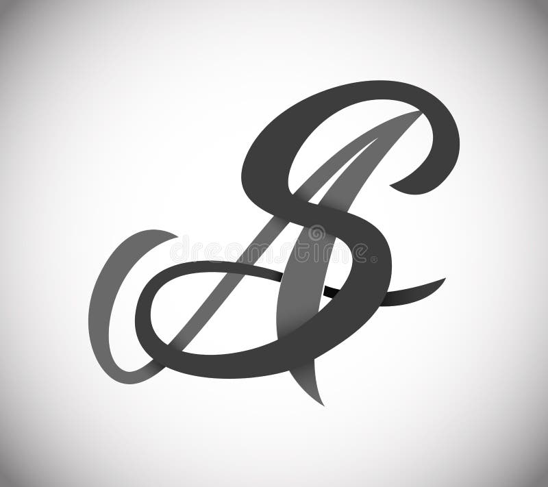 Monogram of Letters AS. Modern Calligraphy Emblem. Vector Illustration ...