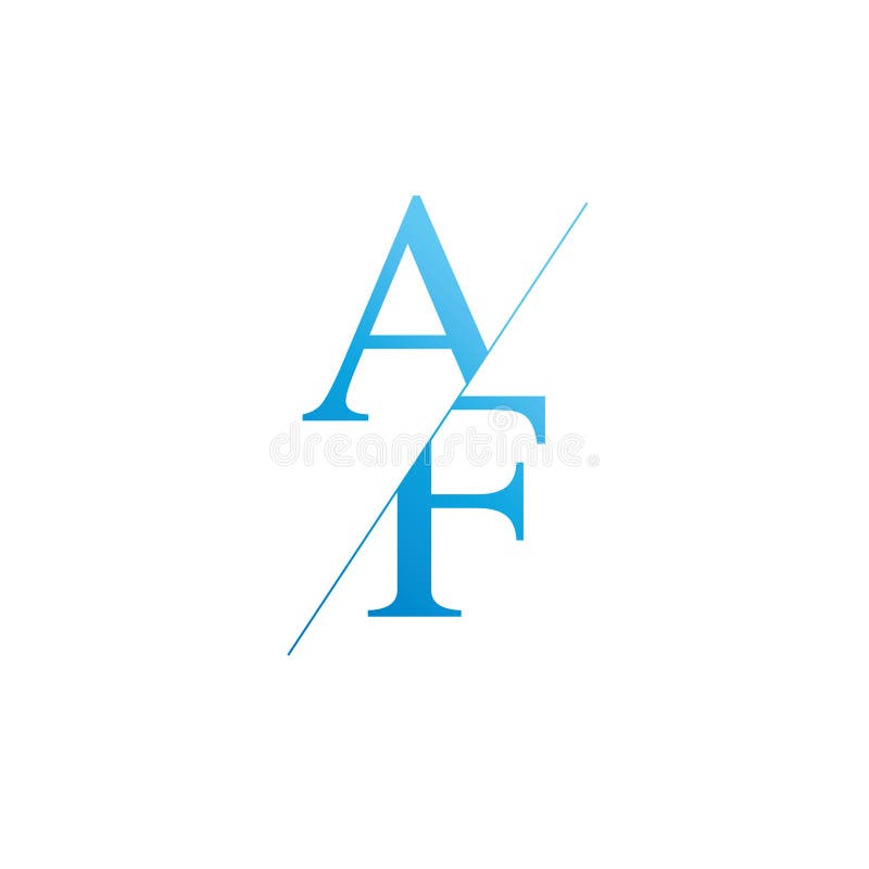 Monogram Letters a, F Logo. Design Template Elements. Stock Vector ...