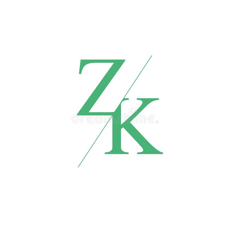 Monogram Letters Z, K Logo. Design Template Elements. Stock Vector ...