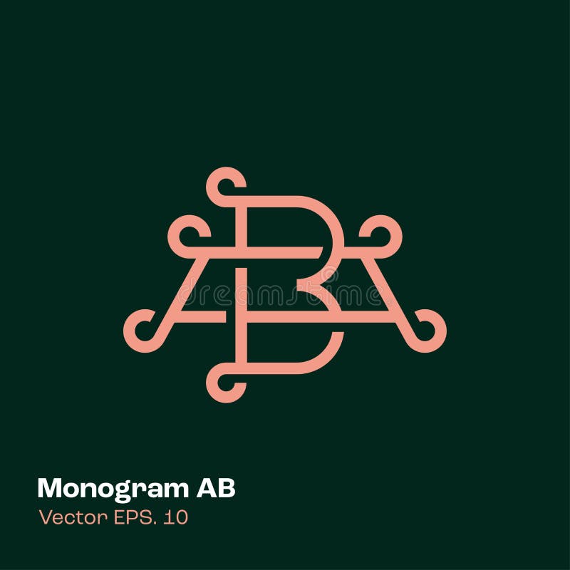 Monogram Ab Stock Illustrations – 1,657 Monogram Ab Stock Illustrations ...