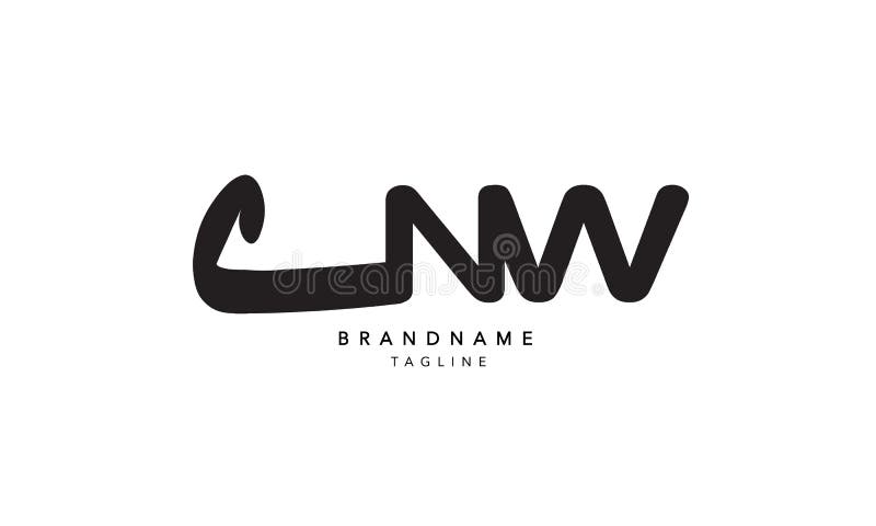 Monogram logo CNW stock illustration. Illustration of cnwsymbol - 206216228