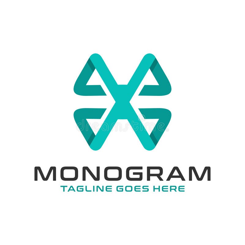 Monogram Logo Design with Letter X Stock Vector - Illustration of ...