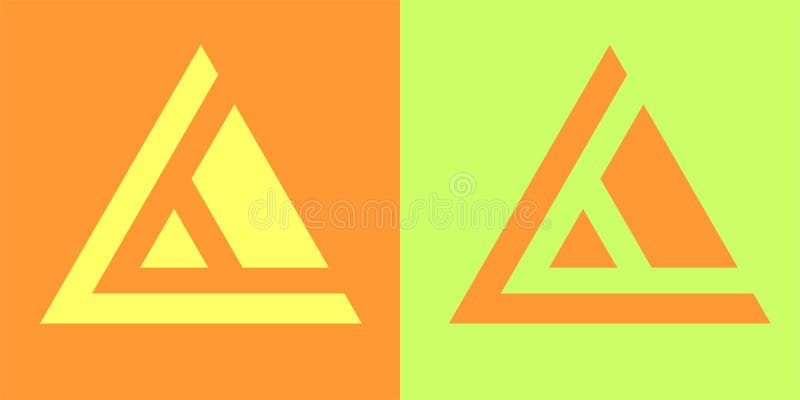 Monogram Logo Triangle Elegant Design Vector Illustration Stock Vector ...