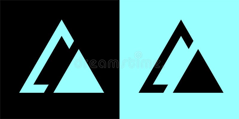 Monogram Logo Triangle Elegant Design Vector Illustration Stock Vector ...