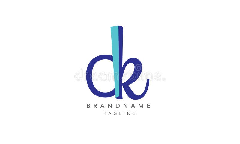 Monogram logo DK stock illustration. Illustration of dkdesign - 206216254