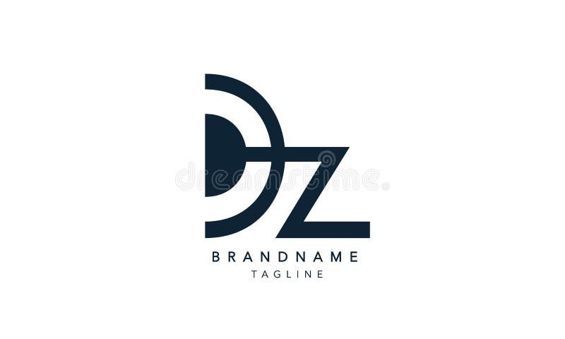 Monogram logo DZ stock illustration. Illustration of dzinitials - 206216322