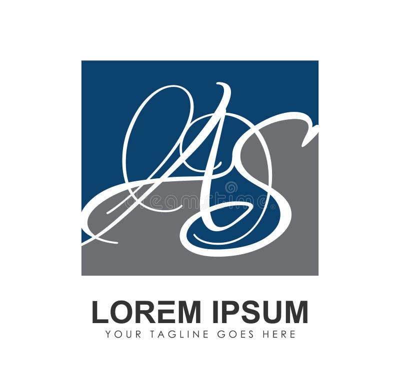Monogram Logo Initial Letters AS Stock Vector - Illustration of modern ...