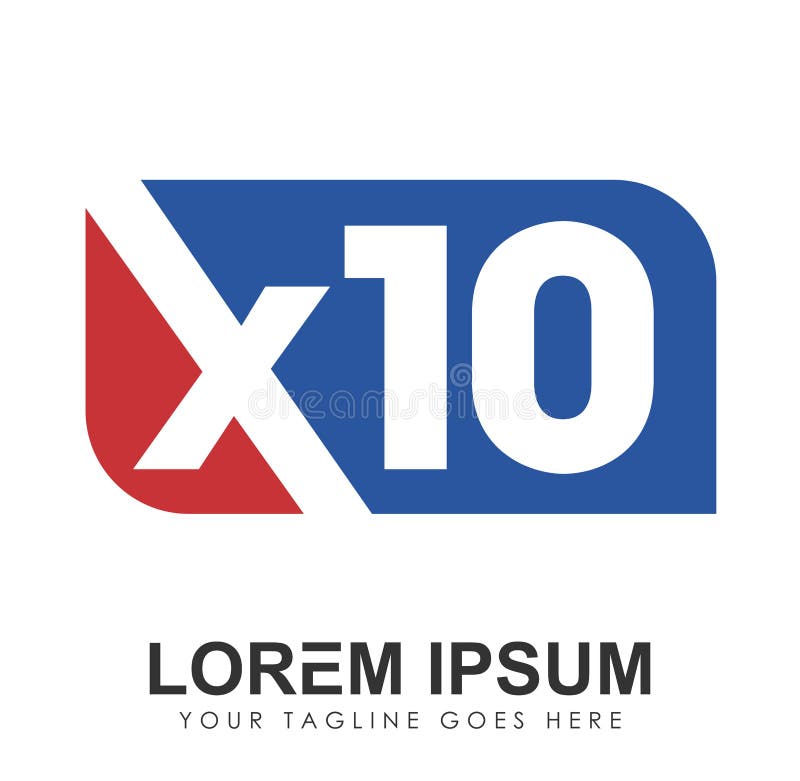 Monogram Logo Initial Letters X10 Stock Vector - Illustration of ...