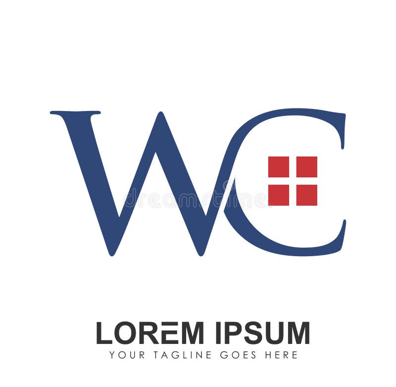 Monogram Logo Initial Letters WC Stock Vector - Illustration of ...