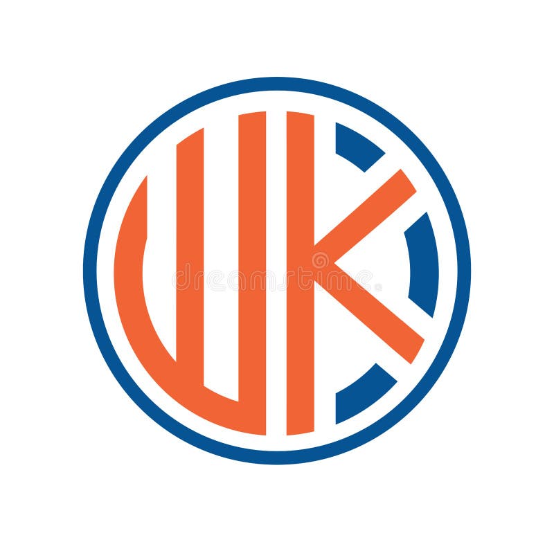 Monogram Logo Initial Letters WK Stock Vector - Illustration of letter ... Monogram Logo Initial Letters WK Stock Vector - Illustration of letter ...