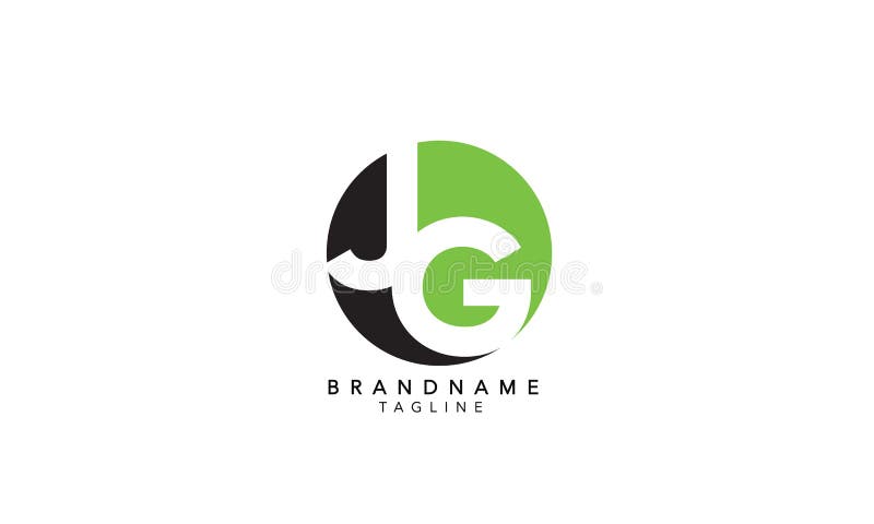 Monogram logo JG stock vector. Illustration of jgletters - 206215293