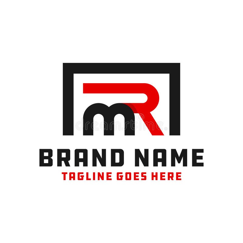 Monogram Logo with Letter MR Stock Vector - Illustration of initials ...