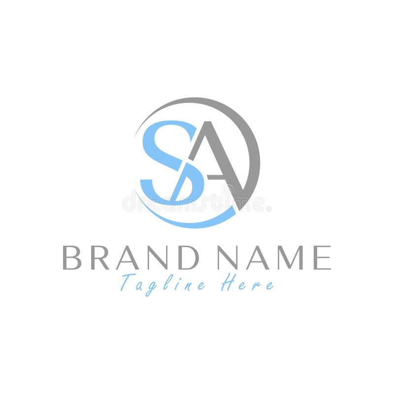 Monogram Logo with the Letters SA Stock Vector - Illustration of brand ...