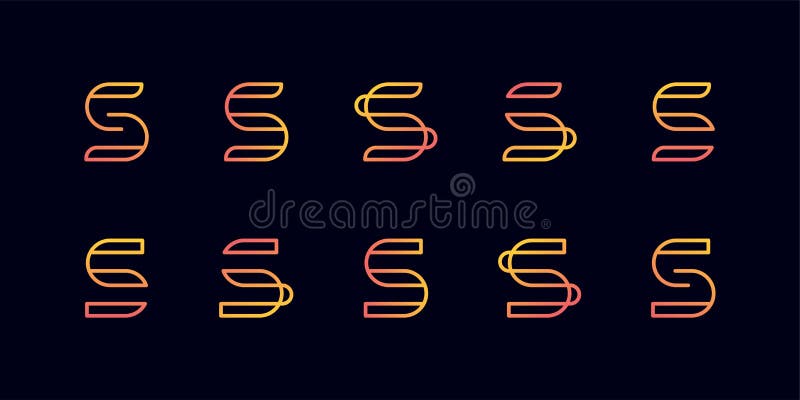 Monogram Logo with Line Art Style Letter S, Smooth, Beauty, Initial ...