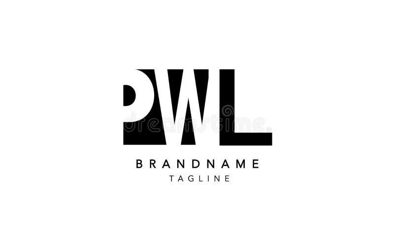 Monogram logo PWL stock illustration. Illustration of badge - 206215542