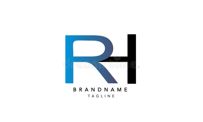 Monogram logo RH stock vector. Illustration of concept - 206216264