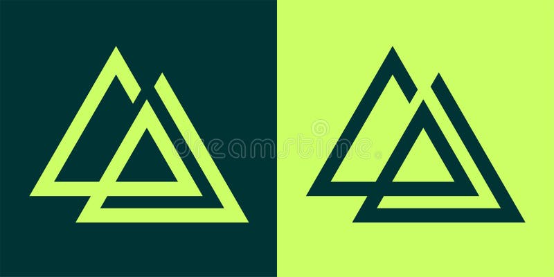 Monogram Logo Triangle Elegant Design Vector Illustration Stock Vector ...
