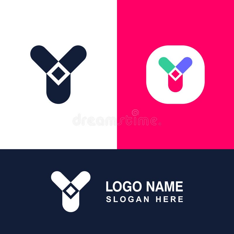 Unique Y Logo Design, Logo Icons and Graphics. Stock Vector ...