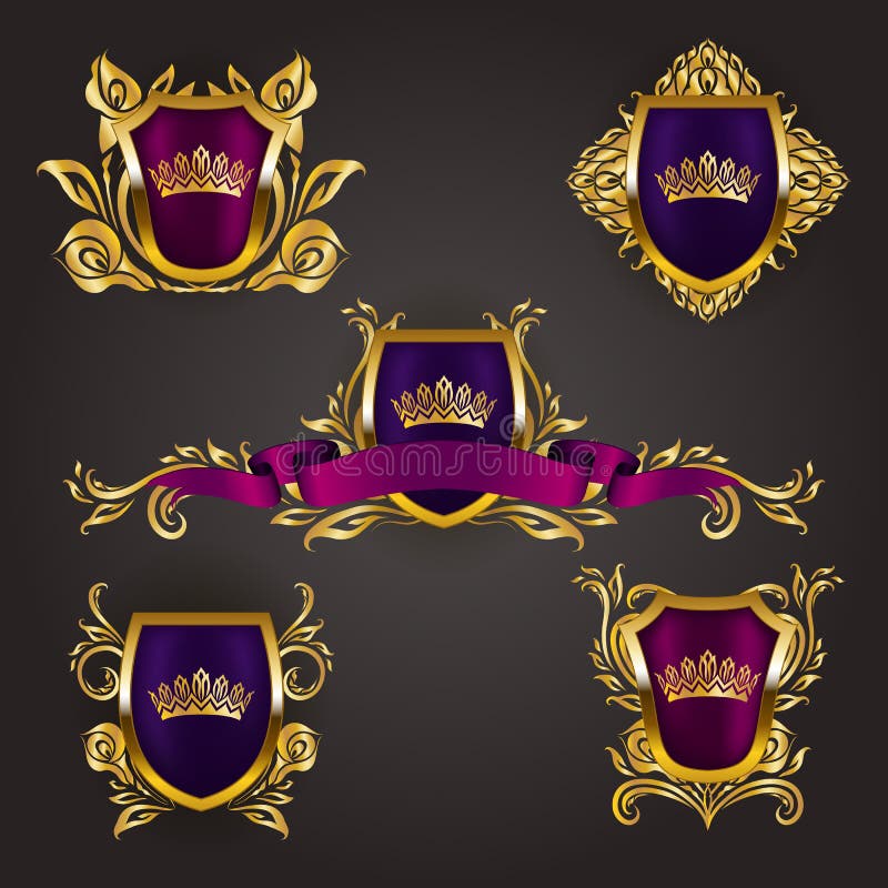 Monogram Logos Set stock vector. Illustration of fine - 95408988