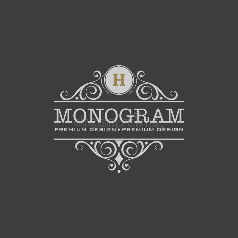 Monogram stock vector. Illustration of cute, element - 260191979